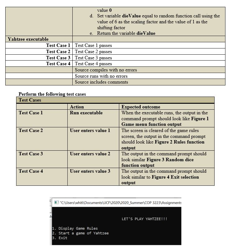 Solved Tasks Activity yahtzee.c 1. Copy C source code file | Chegg.com