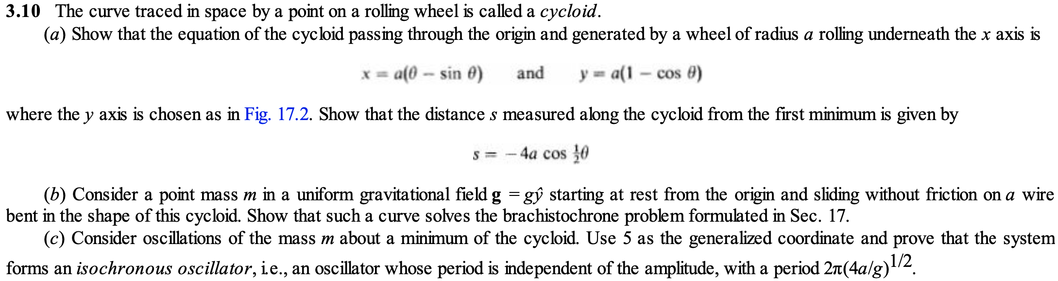 Solved Derive the cycloid parametric equations. Show the | Chegg.com