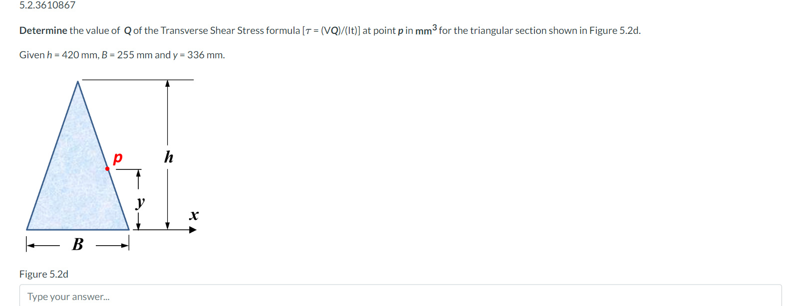 Solved 5.2.3610867Determine the value of Q of the Transverse | Chegg.com