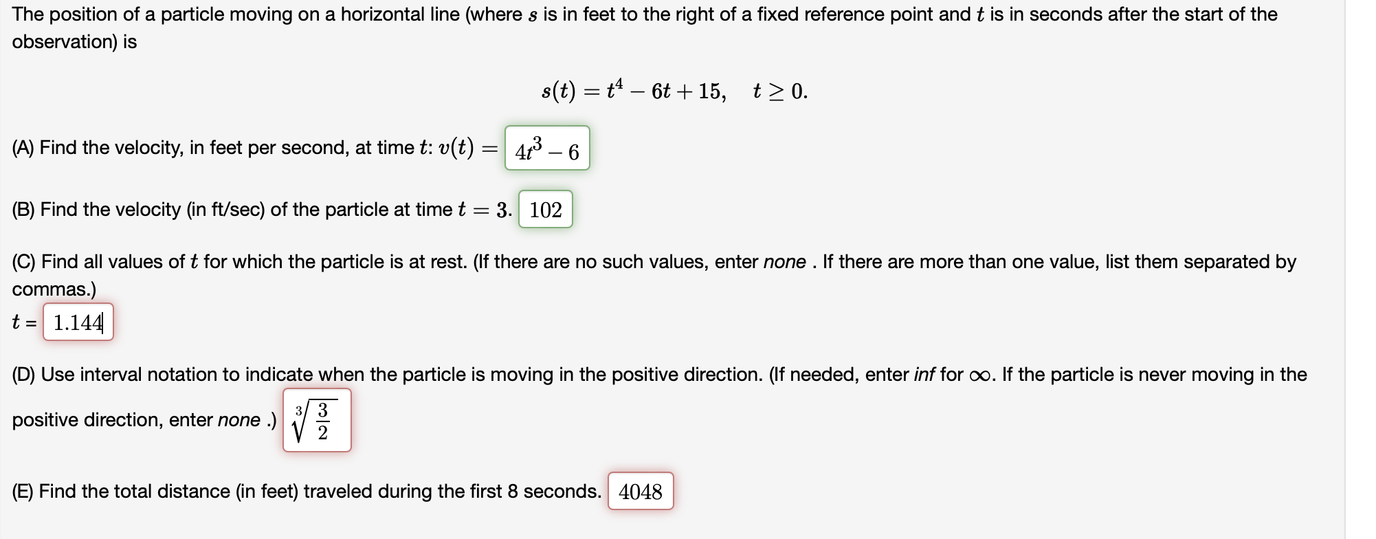 Solved The position of a particle moving on a horizontal | Chegg.com