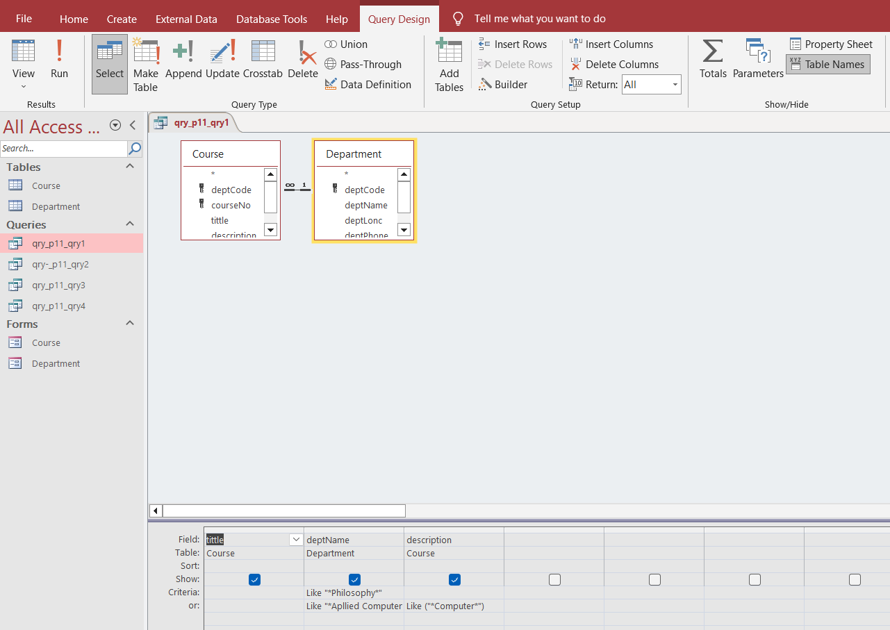 Solved Update the Course Table's Description for Course Num | Chegg.com