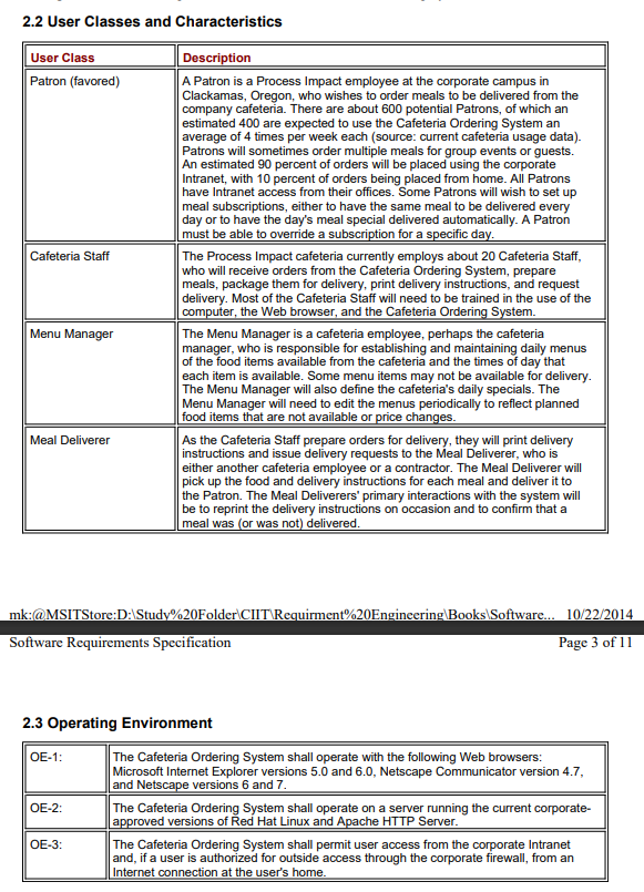 Solved Question: Write 4 user classes and characteristics | Chegg.com