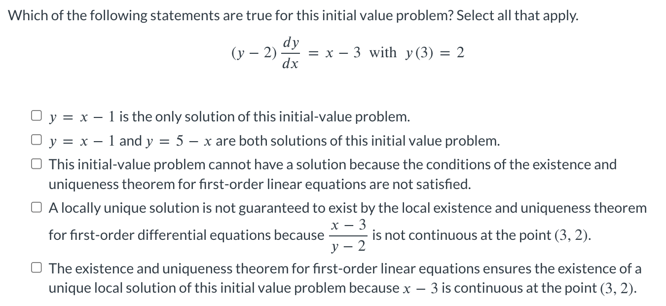 Which of ﻿the following statements are true for this | Chegg.com