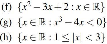 Solved For each subset of R below, determine if it | Chegg.com