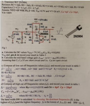 Solved 4) Sketch the low frequency small signal equivalent | Chegg.com
