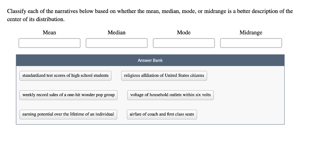 Solved Classify each of the narratives below based on | Chegg.com