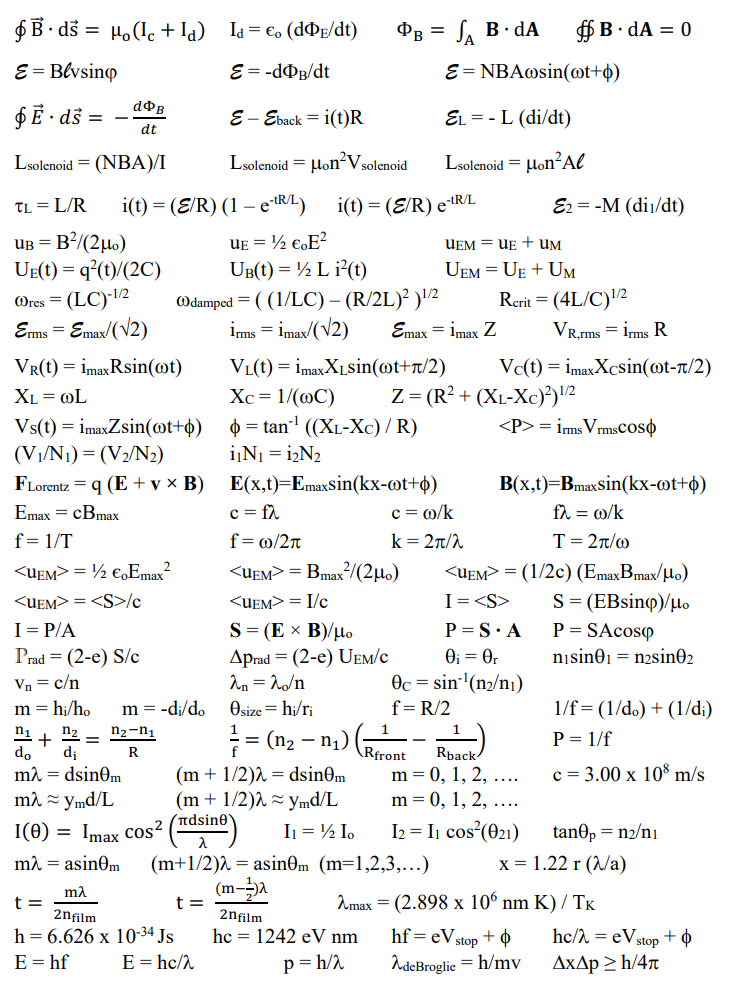 Solved Choose one equation (and only one) from the equation | Chegg.com