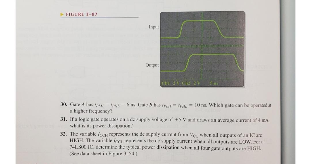 Solved 30. Gate A has tPLH=tPHL=6 ns. Gate B has | Chegg.com