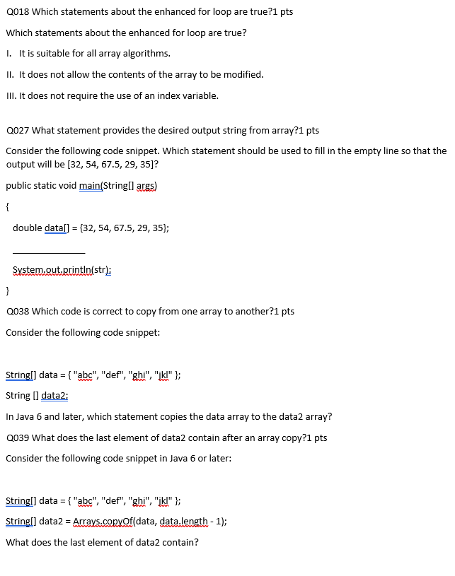 Solved Q004 What are values of the elements at the given | Chegg.com