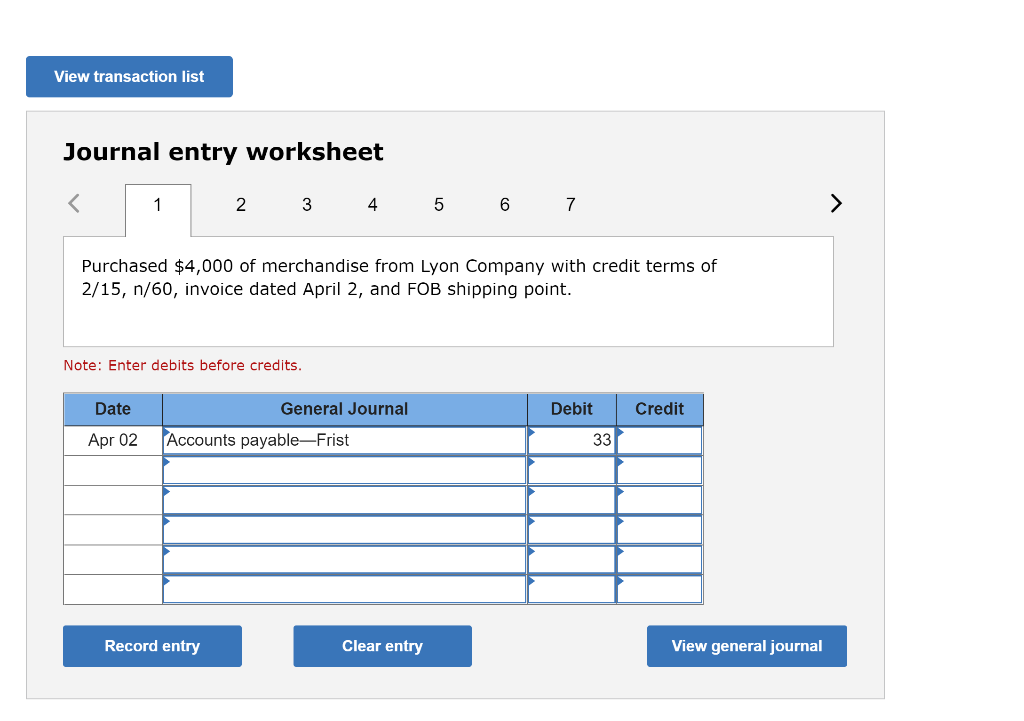Solved Exercise 4-3 (Algo) Recording purchases, purchases | Chegg.com Solved Exercise 4-3 (Algo) Recording purchases, purchases | Chegg.com