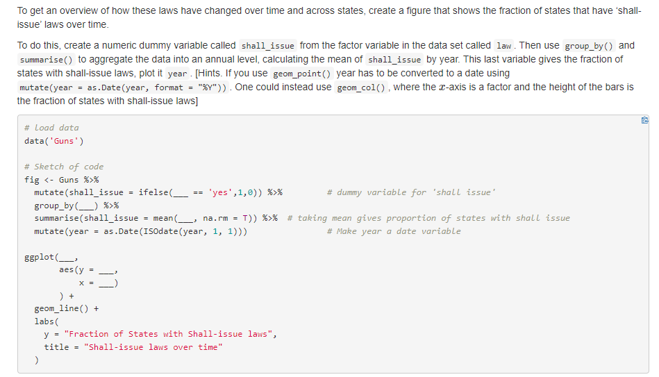 Solved To get an overview of how these laws have changed | Chegg.com