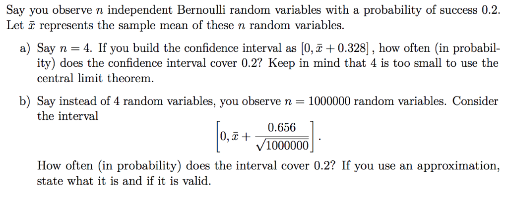 Solved Say you observe n independent Bernoulli random | Chegg.com