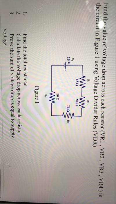 Solved Find the value of voltage drop across each resistor | Chegg.com