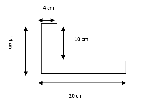 Solved Consider the L-shaped figure below. Assume it is made | Chegg.com