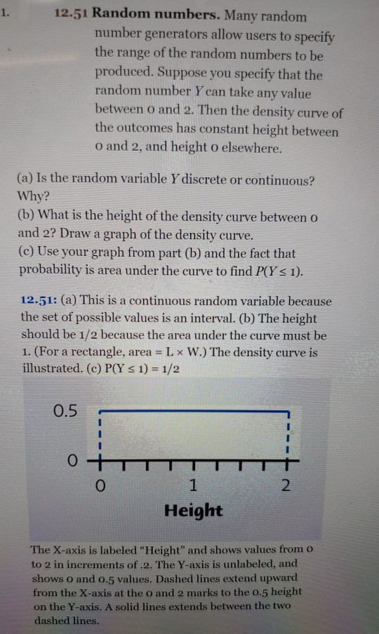 Solved 12.51 Random numbers. Many randonm number generators | Chegg.com