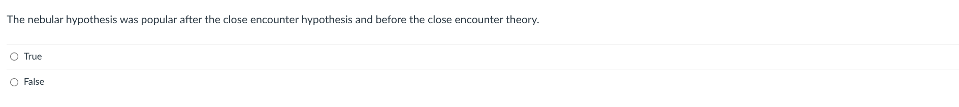 Solved The nebular hypothesis was popular after the close | Chegg.com