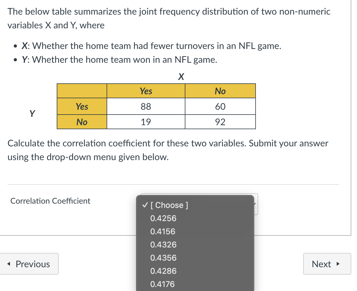 Solved using the drop-down menu given below.Correlation | Chegg.com