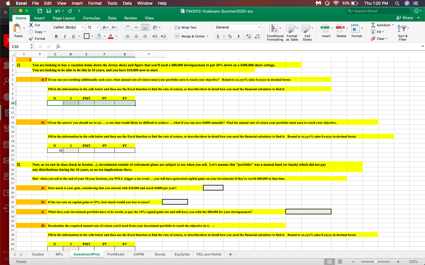 Solved Excel File Edit View Insert Format Tools Data Window | Chegg.com