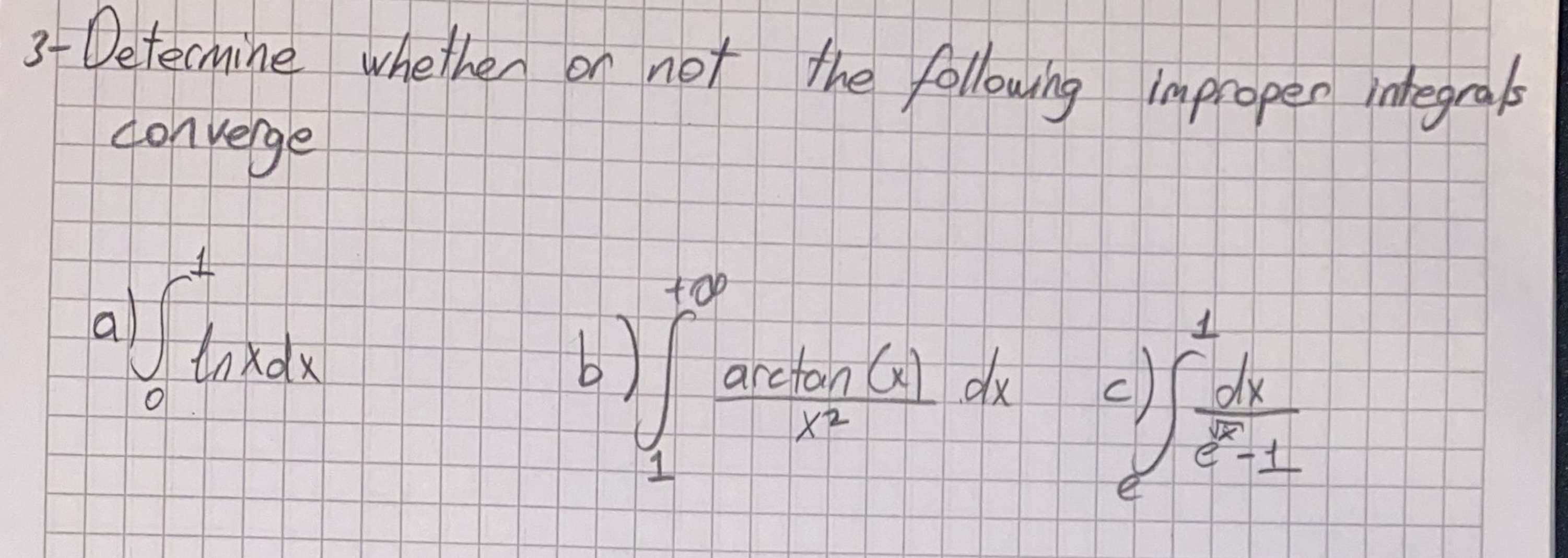 Solved 3-Determine whethen on not the following improper | Chegg.com