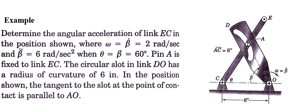 Solved E D A AC = 6" = = Example Determine the angular | Chegg.com