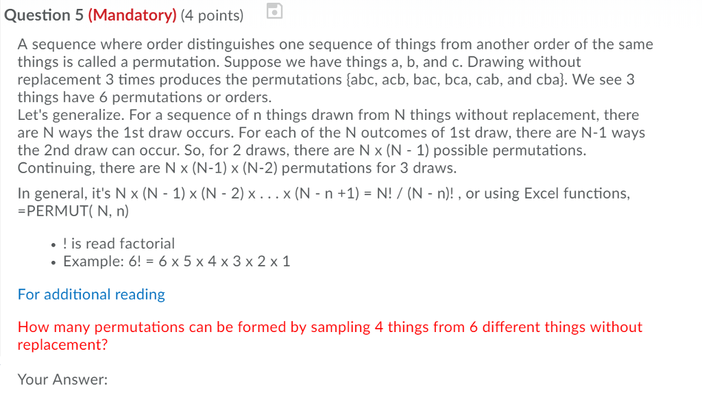 Solved Question 5 (Mandatory) (4 points) A sequence where | Chegg.com