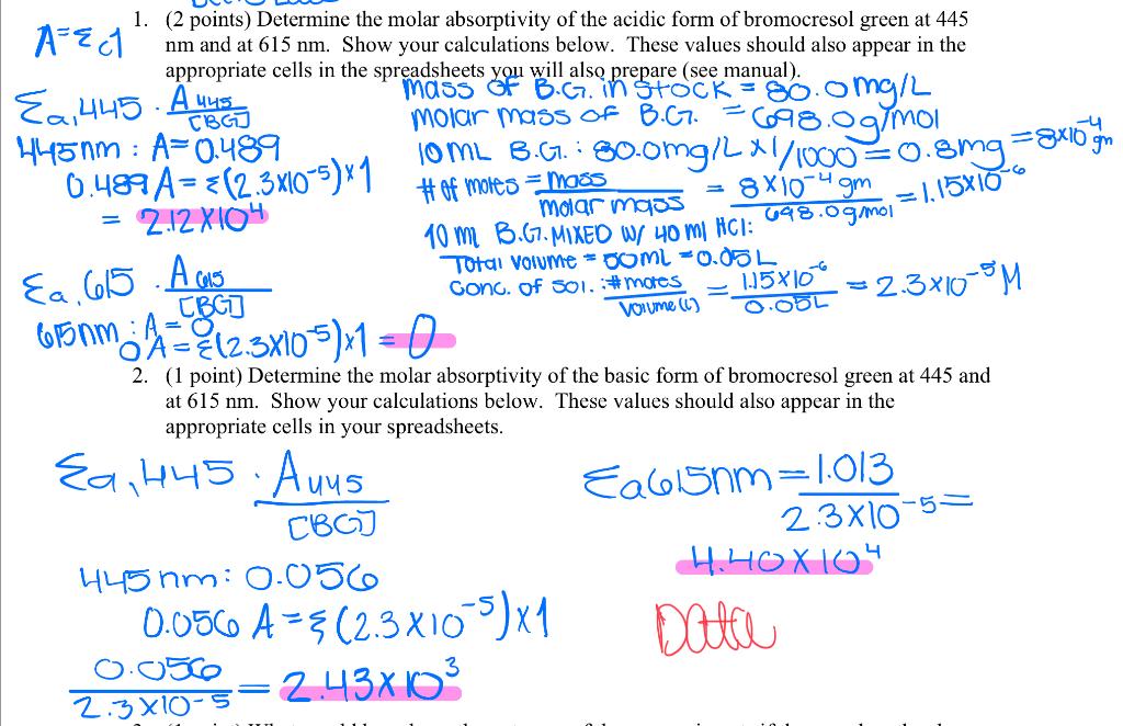 Solved 4. ( 2 points) Calculate [HIn] and [ [ n−]for your | Chegg.com