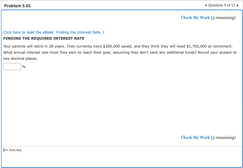 Solved Check My Work (5 remaining) Click here to read the | Chegg.com