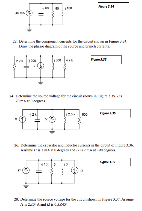 Solved 22. Determine the component currents for the circuit | Chegg.com