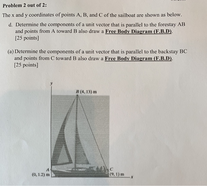 Solved Problem 2 out of 2: The x and y coordinates of points | Chegg.com