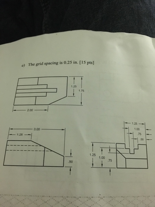 Solved From the Multiview drawings, create an accurate | Chegg.com