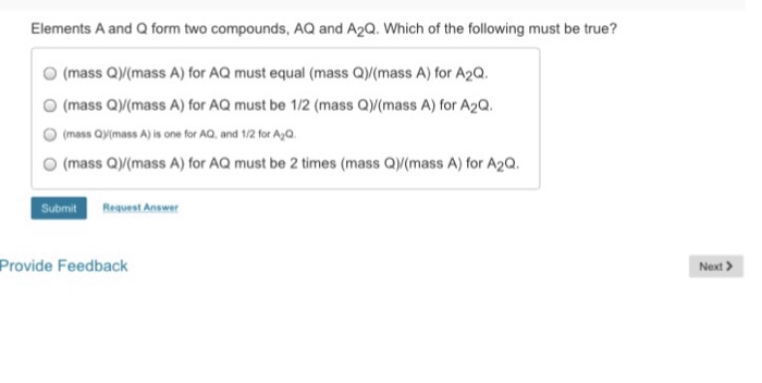 Solved Elements A and Q form two compounds, AQ and A2Q. | Chegg.com