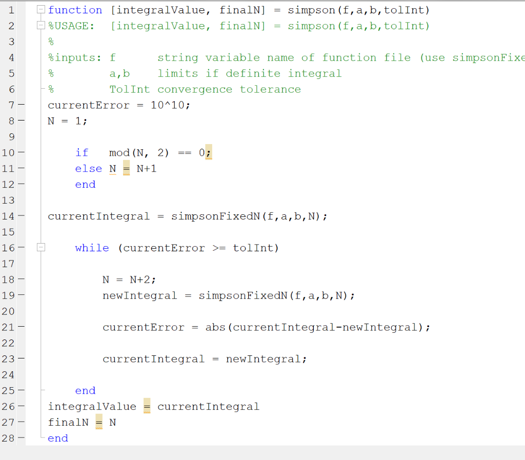Improve vour Simpson's rule function. The function | Chegg.com