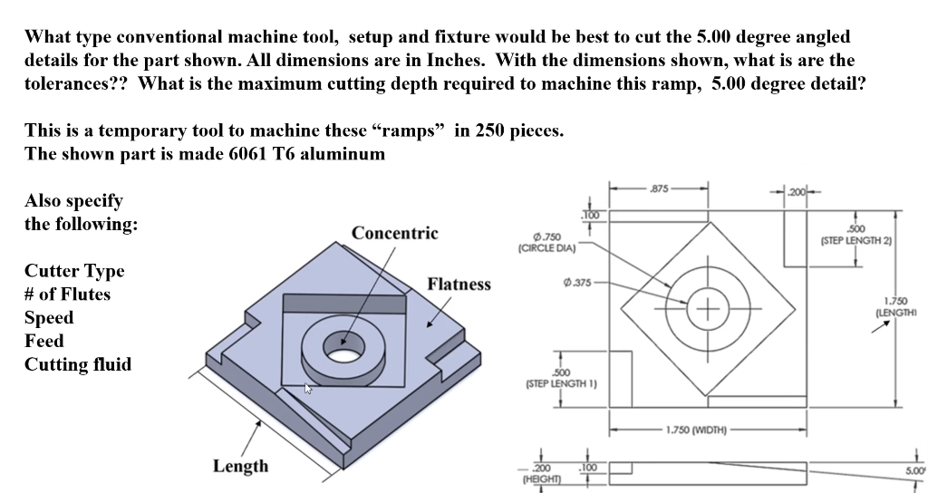 What type conventional machine tool, setup and | Chegg.com
