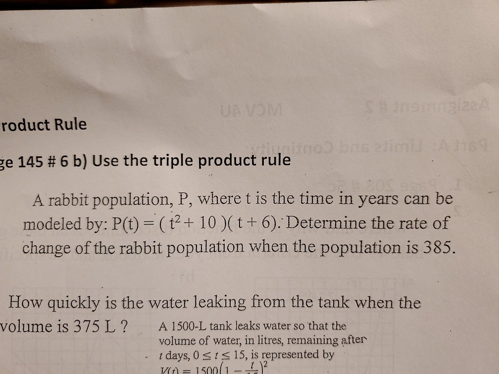 Solved roduct Rule ze 145 # 6 b) Use the triple product rule | Chegg.com