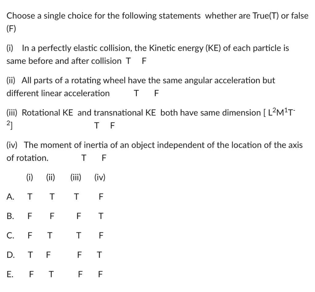Solved (F) (i) In a perfectly elastic collision, the Kinetic | Chegg.com