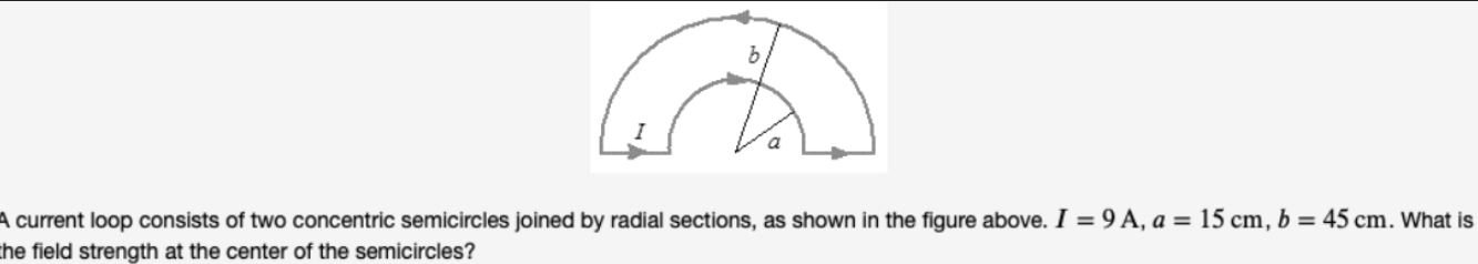 Solved 5 A current loop consists of two concentric | Chegg.com