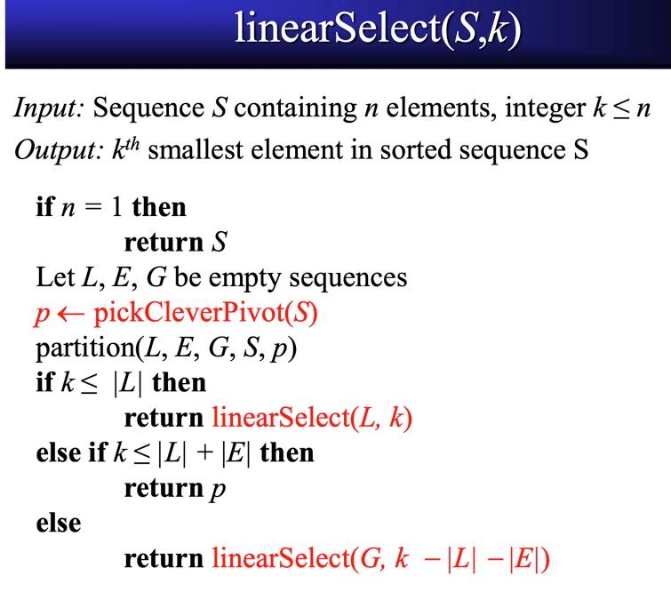 Solved Write An In Place Version Of The Linear Selection 1597