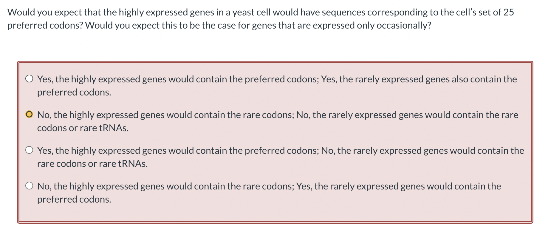 Solved Would you expect that the highly expressed genes in a | Chegg.com