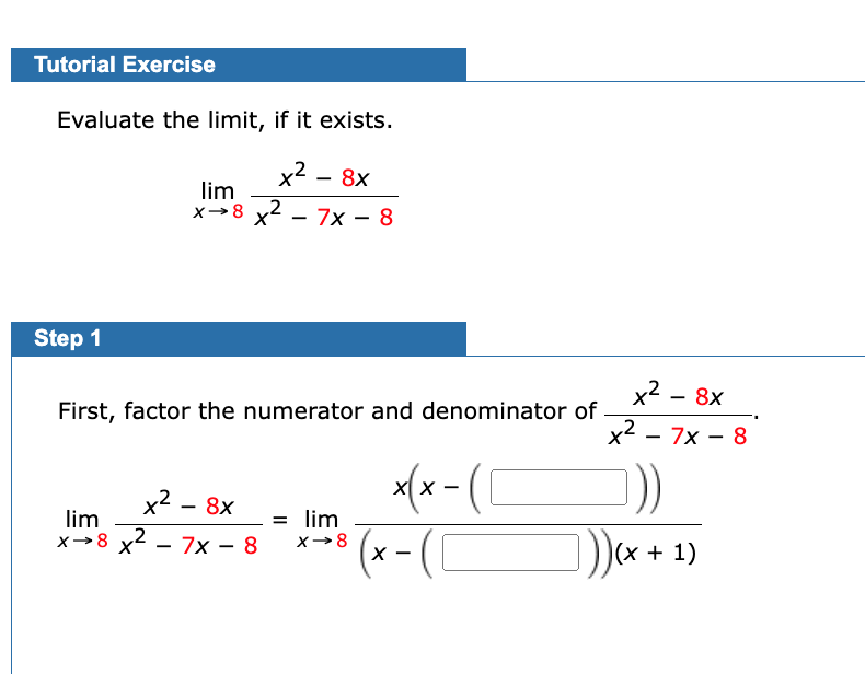 Solved First, factor the numerator and denominator of | Chegg.com