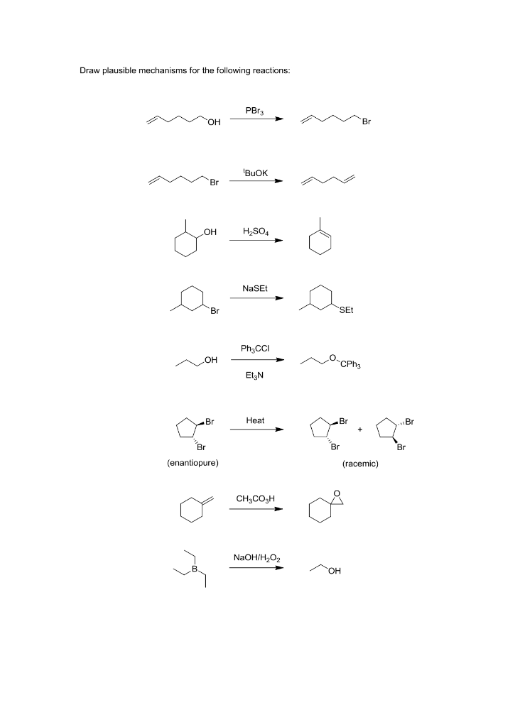 Solved Draw plausible mechanisms for the following | Chegg.com