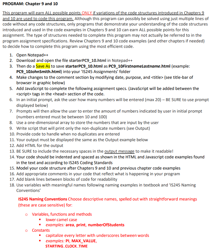 Solved PROGRAM: Chapter 9 and 10 This program will earn ALL | Chegg.com