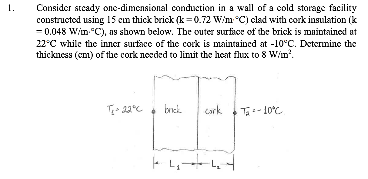 Solved Consider steady one-dimensional conduction in a wall | Chegg.com