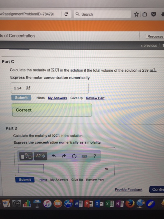 Solved I need help with part B and D, the answers I get keep | Chegg.com