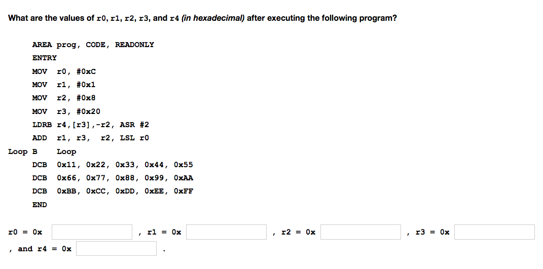 Solved What are the values of ro, r1, r2, r3, and r4 (in | Chegg.com
