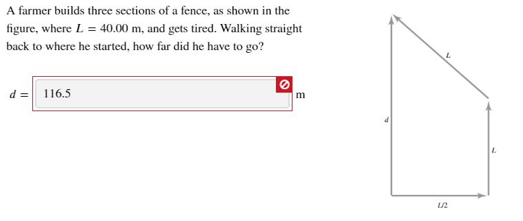 Solved A farmer builds three sections of a fence, as shown | Chegg.com