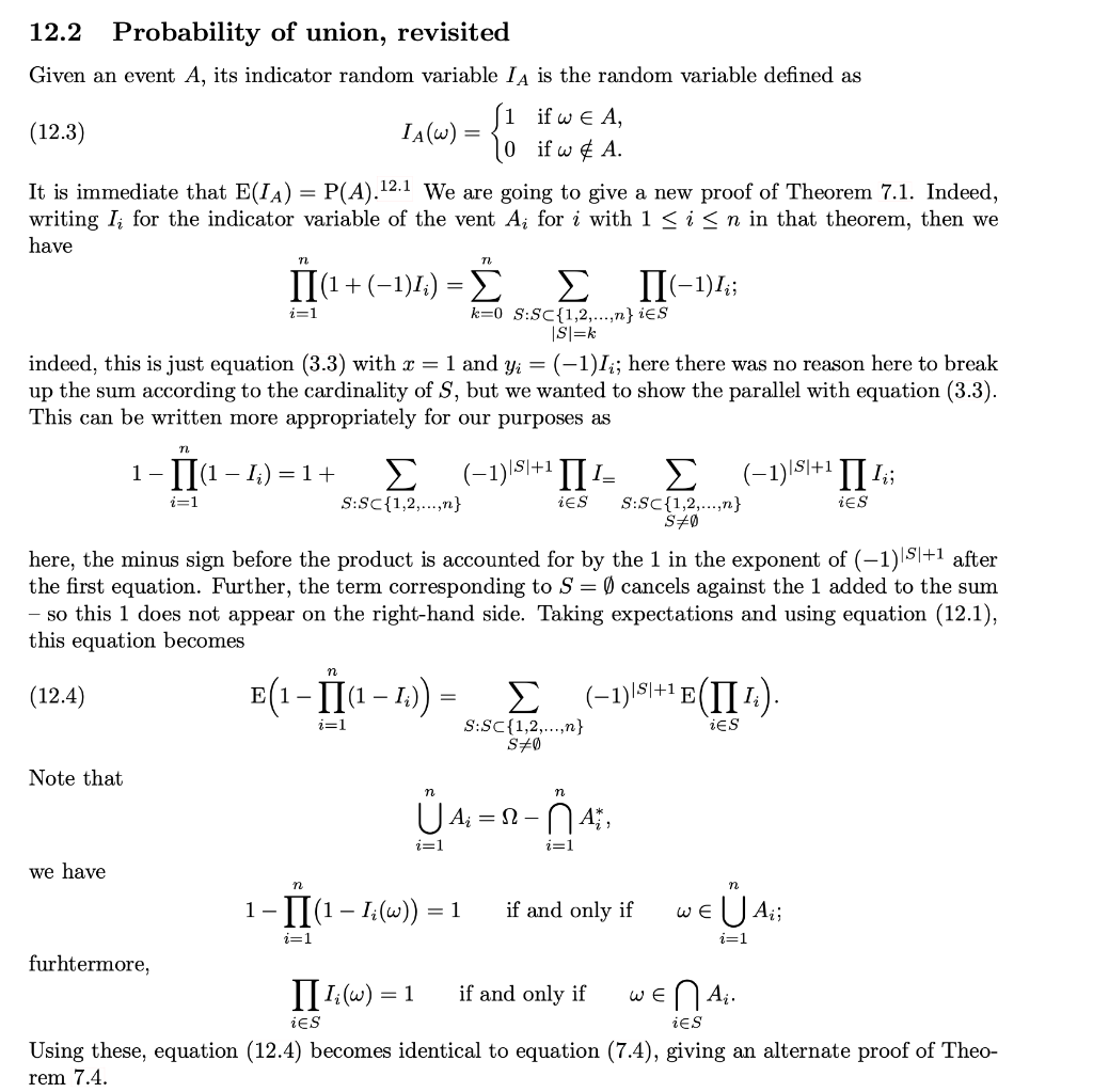 Solved Prove Theorem 7.1 about the probability of a union, | Chegg.com