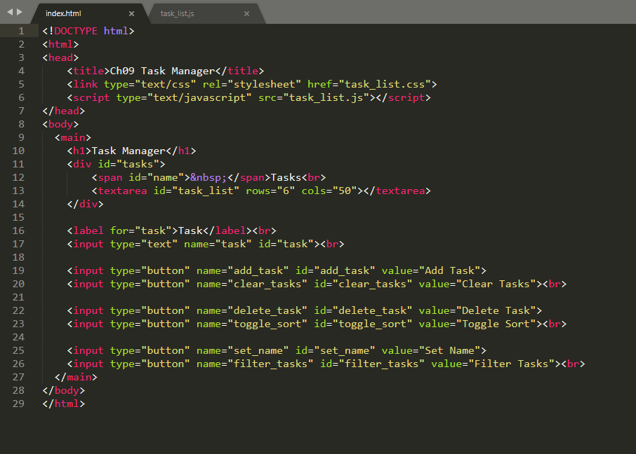 Exercise 9-1 Enhance the Task Manager application | Chegg.com