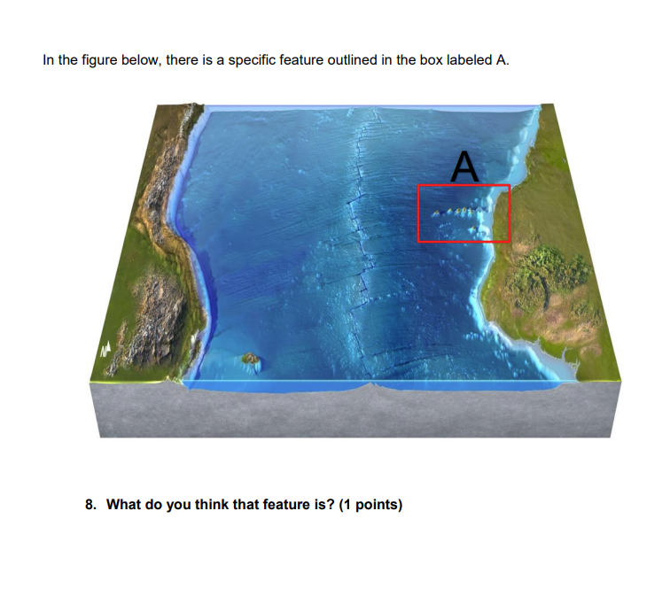 Solved In the figure below, there is a specific feature | Chegg.com