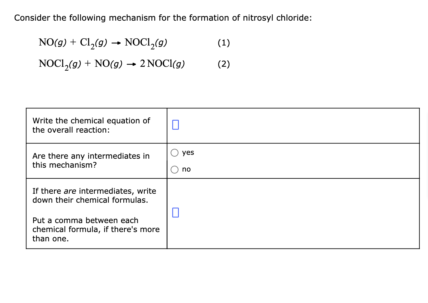 Solved Consider the following mechanism for the formation of | Chegg.com