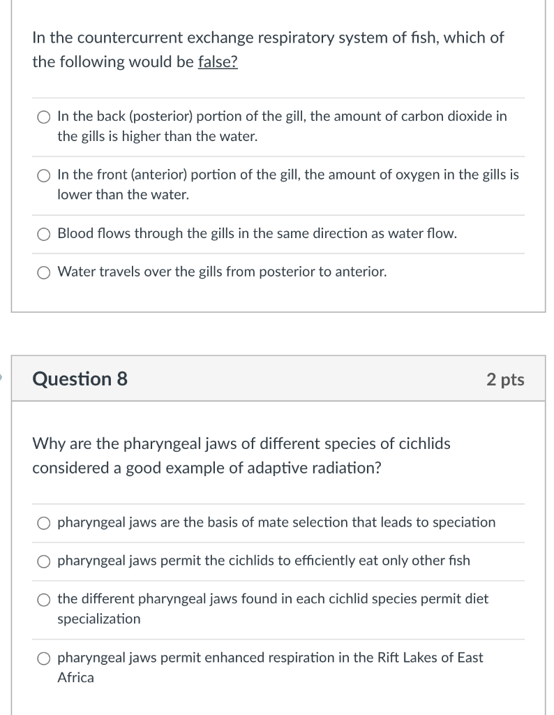 Solved In the countercurrent exchange respiratory system of | Chegg.com